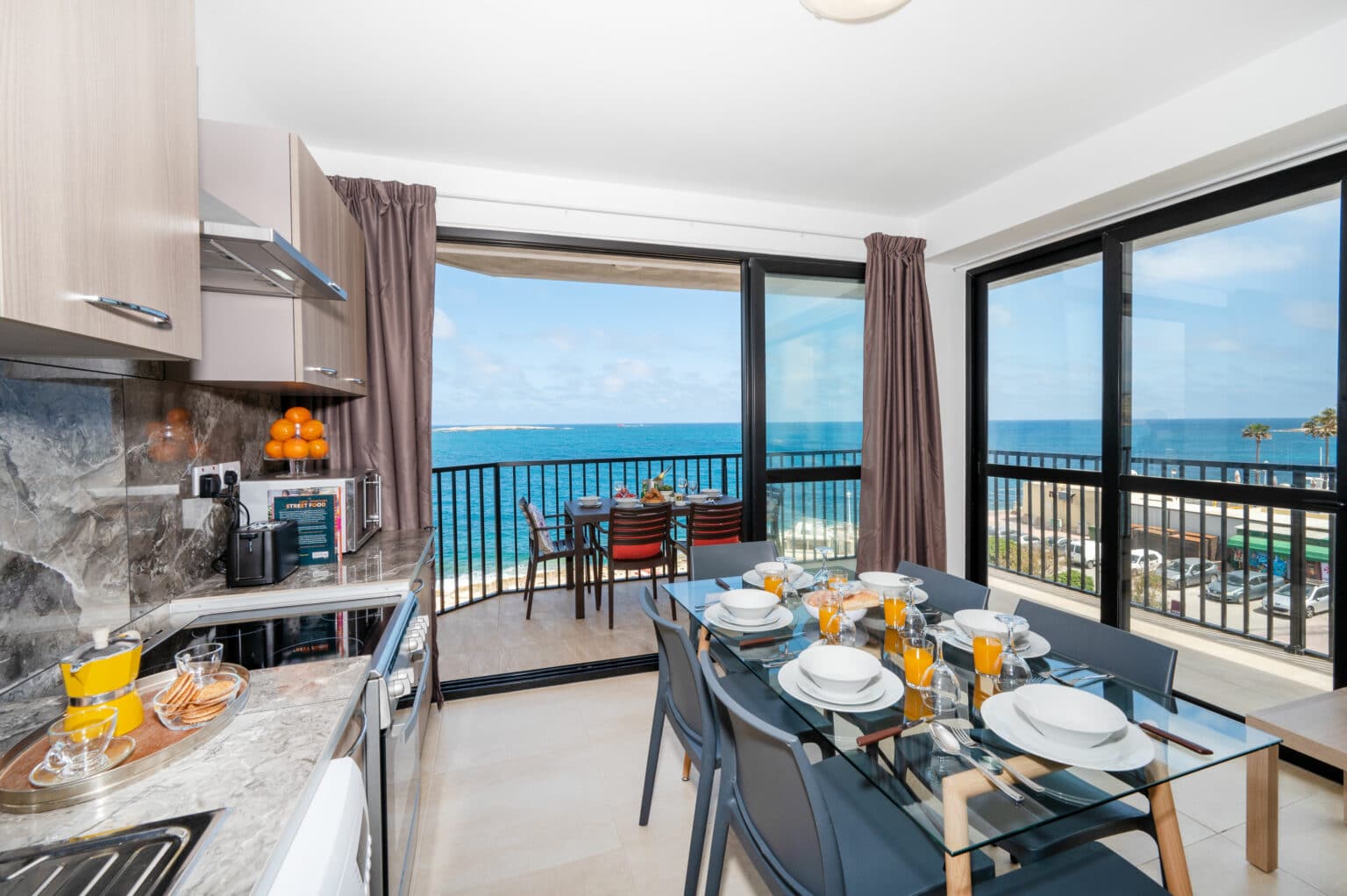 Islet Promenade Seafront Apartment with large Corner Terrace - Bugibba ...