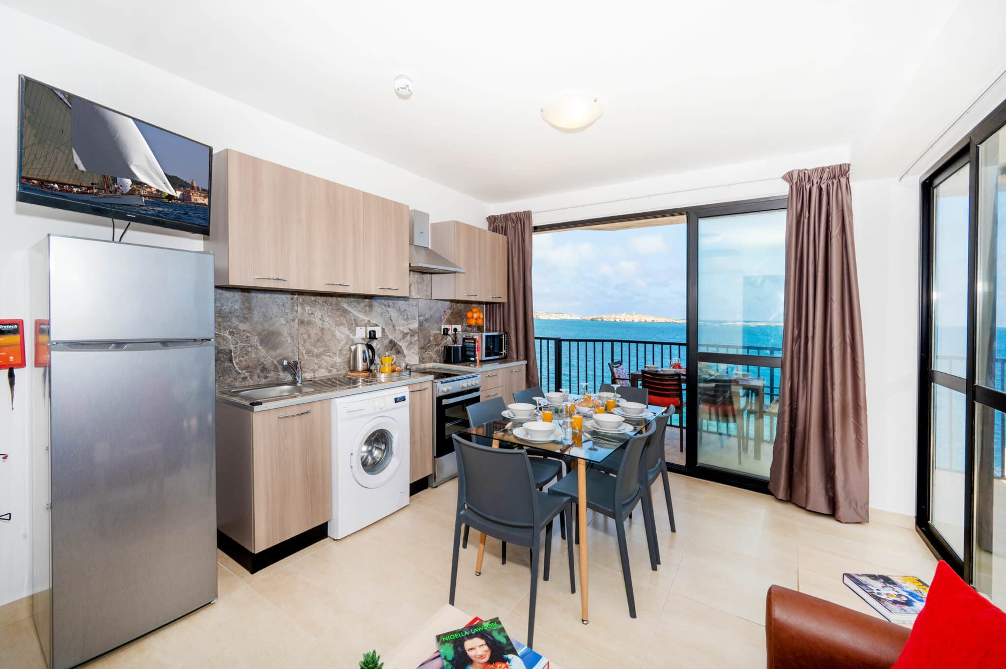 Islet Promenade Seafront Apartment with large Corner Terrace - Bugibba ...