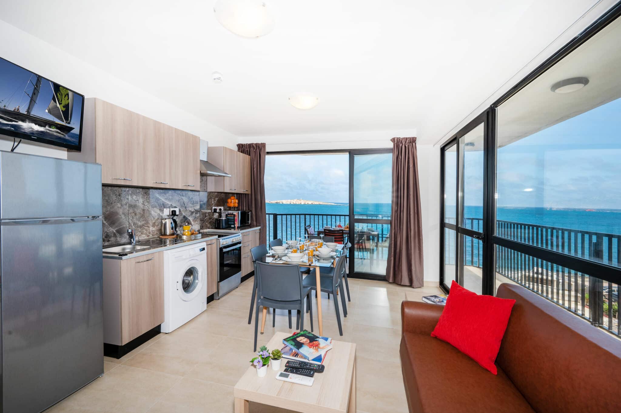 Islet Promenade Seafront Apartment with large Corner Terrace - Bugibba ...