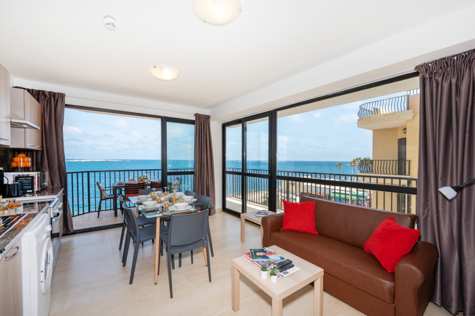 Islet Promenade Seafront Apartment with large Corner Terrace - Bugibba ...